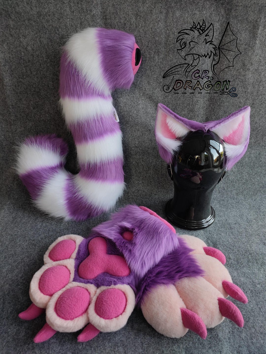 Fursuit Purple Set - Handpaws, Tail and Ears - Etsy