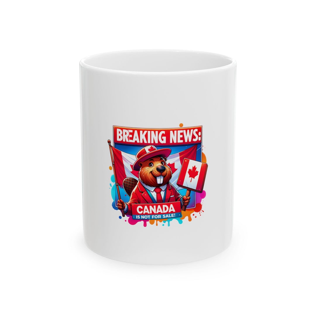 Canada Breaking News Mug - Fun Ceramic Coffee Cup, Gift for Canadians ...