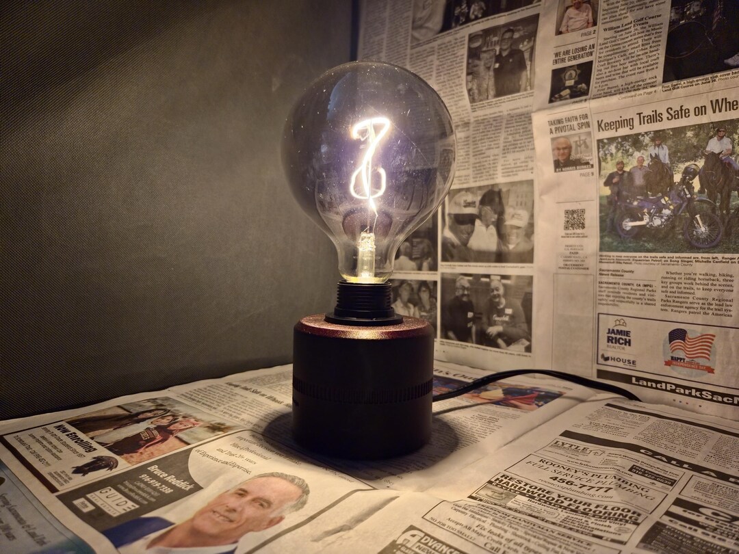 Edison Bedside Lamp – 3d-printed PETG Carbon Fiber Vintage Industrial ...
