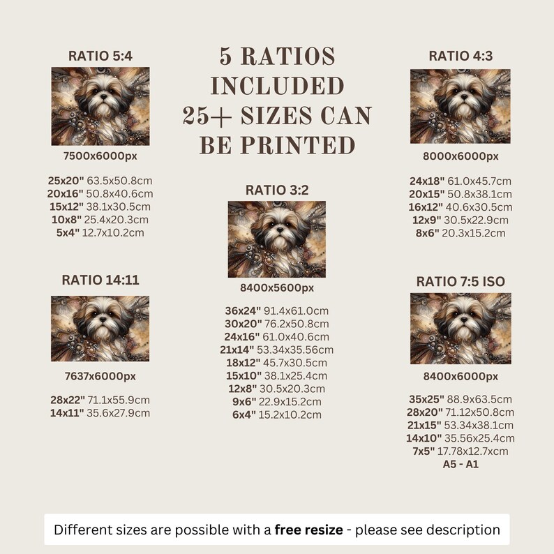 Shih Tzu Printable Dog Painting, Rustic Abstract Wall Art With Flowing ...