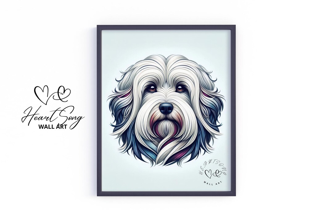 Havanese Whimsical Swirl Dog Print – Vibrant Decorative Wall Art ...