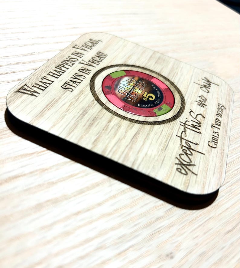 Custom Poker Chip Display | Personalized Wooden Keepsake | Engraved ...
