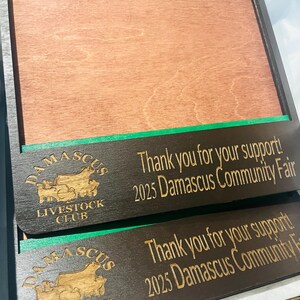 Personalized 4-H Fair Auction Thank You Plaque: Custom Engraved Wooden ...