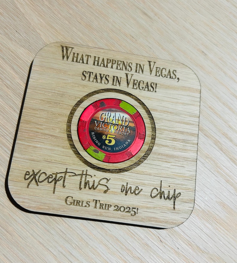 Custom Poker Chip Display | Personalized Wooden Keepsake | Engraved ...