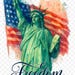 Freedom PNG | Statue of Liberty Watercolor PNG - Etsy