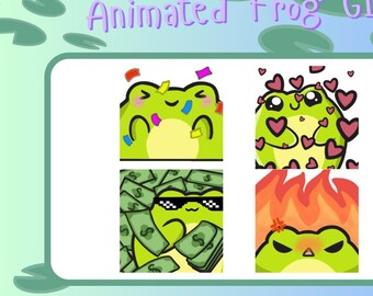 Kawaii Animated Frog GIF Twitch Discord Pngtuber Vtuber Stream Alert ...
