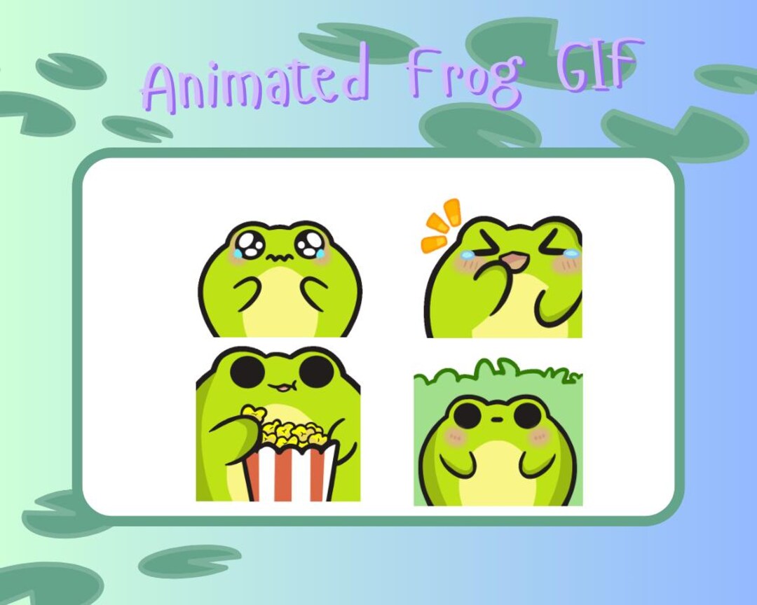 GIF de rana animada kawaii Twitch Discord PNGtuber Vtuber Stream Alert ...