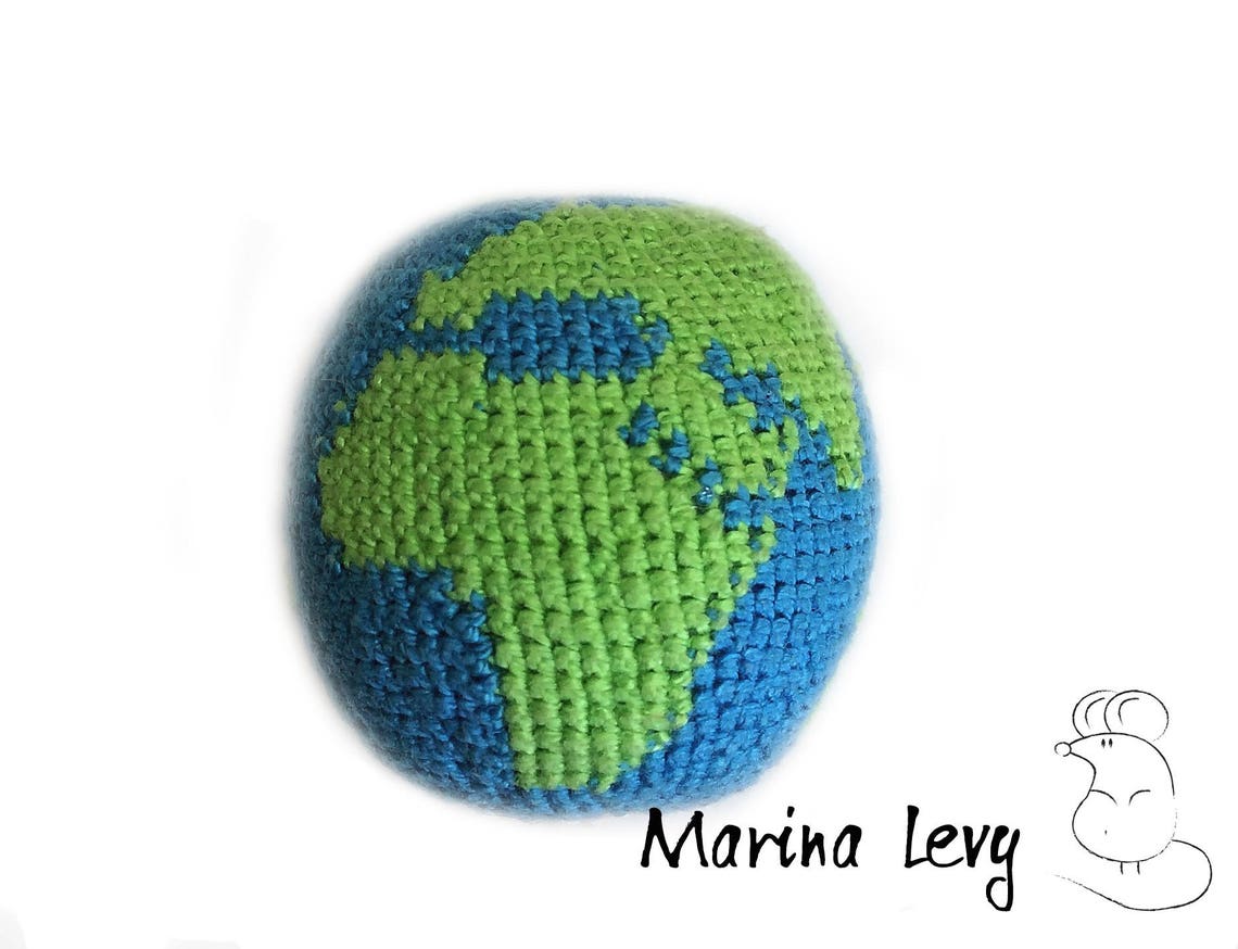 Crocheted Earth Globe Pattern, Blue Planet, Our World - Etsy