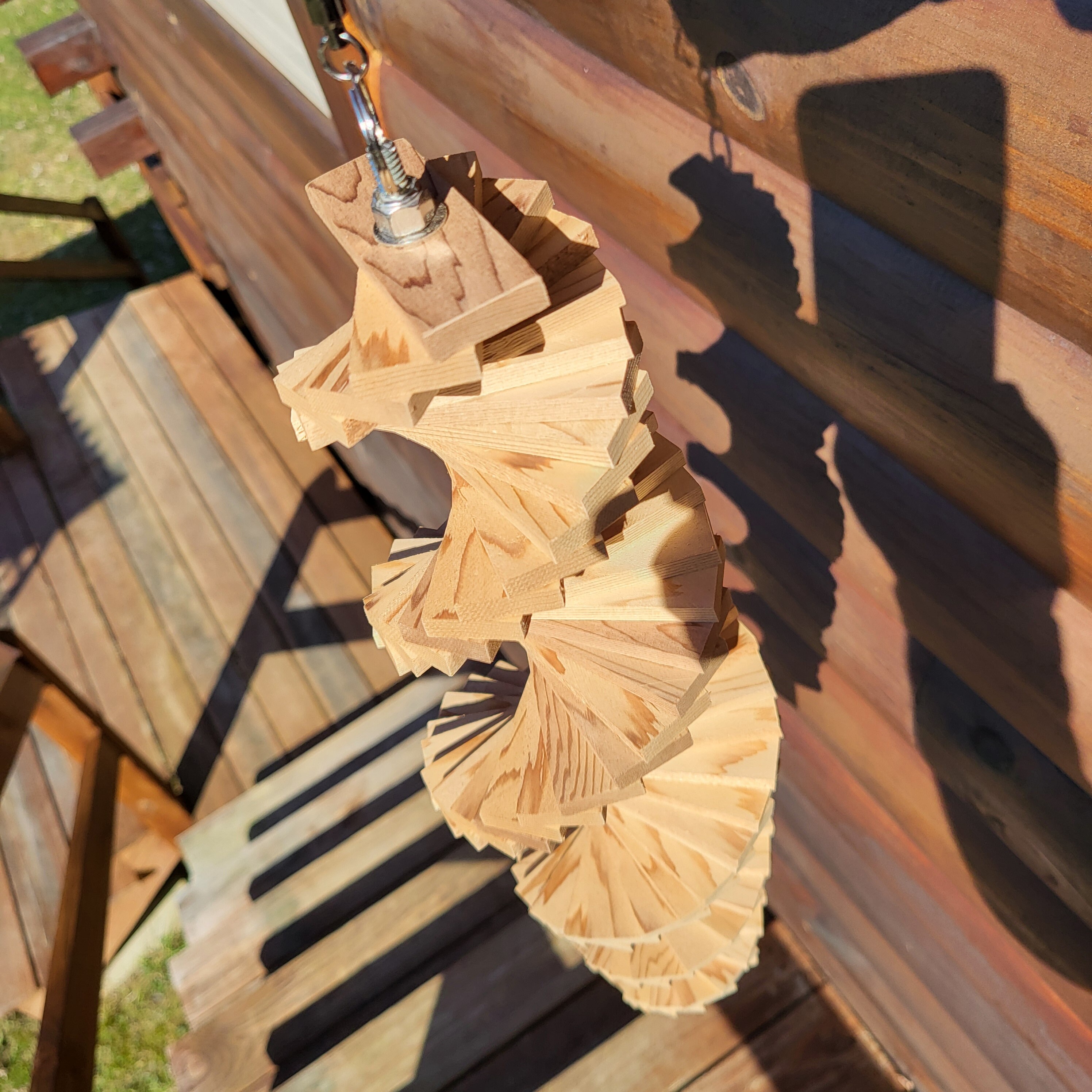 Western Red Cedar Wind Spinner: Large Aromatic Garden Decor - Etsy