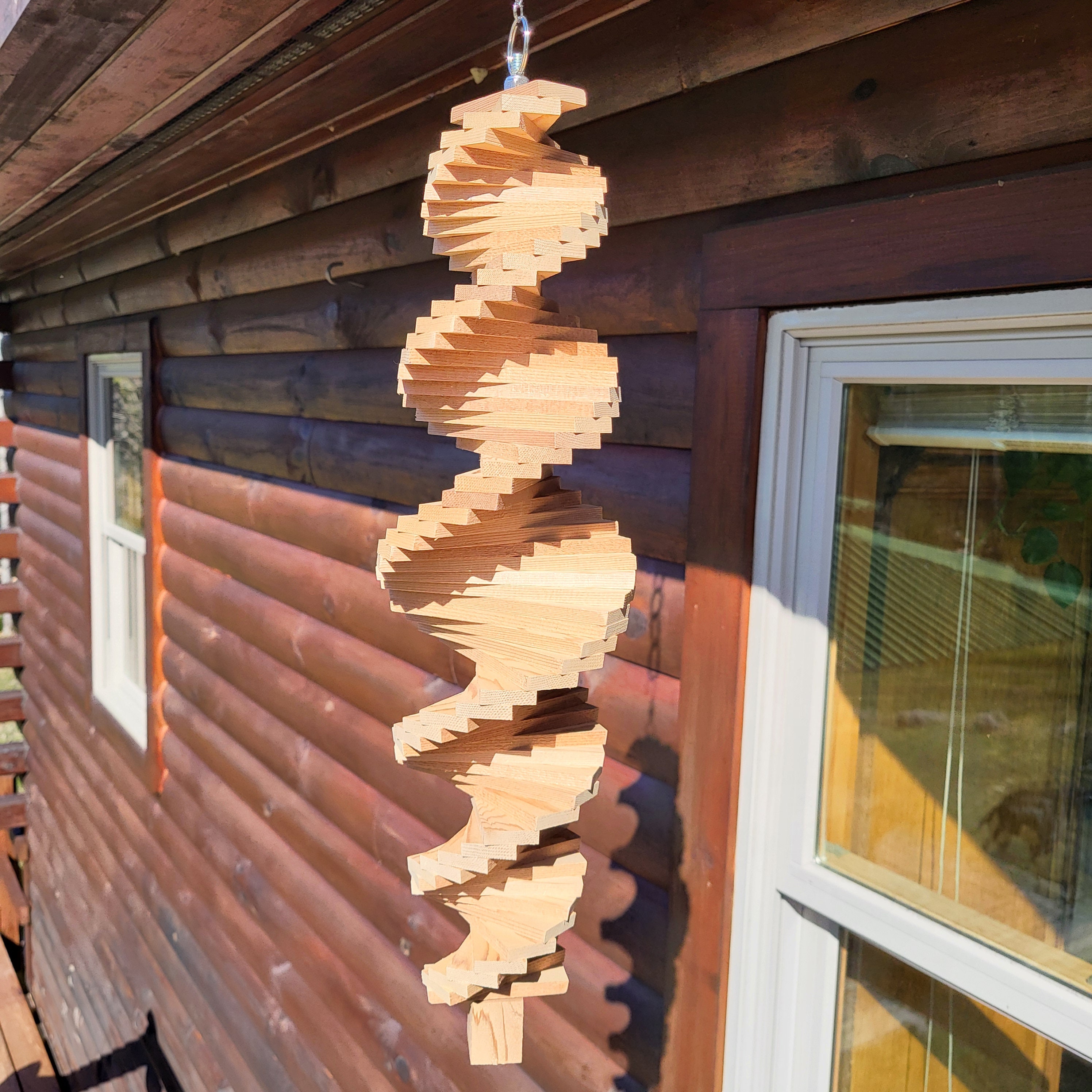 Western Red Cedar Wind Spinner: Large Aromatic Garden Decor - Etsy