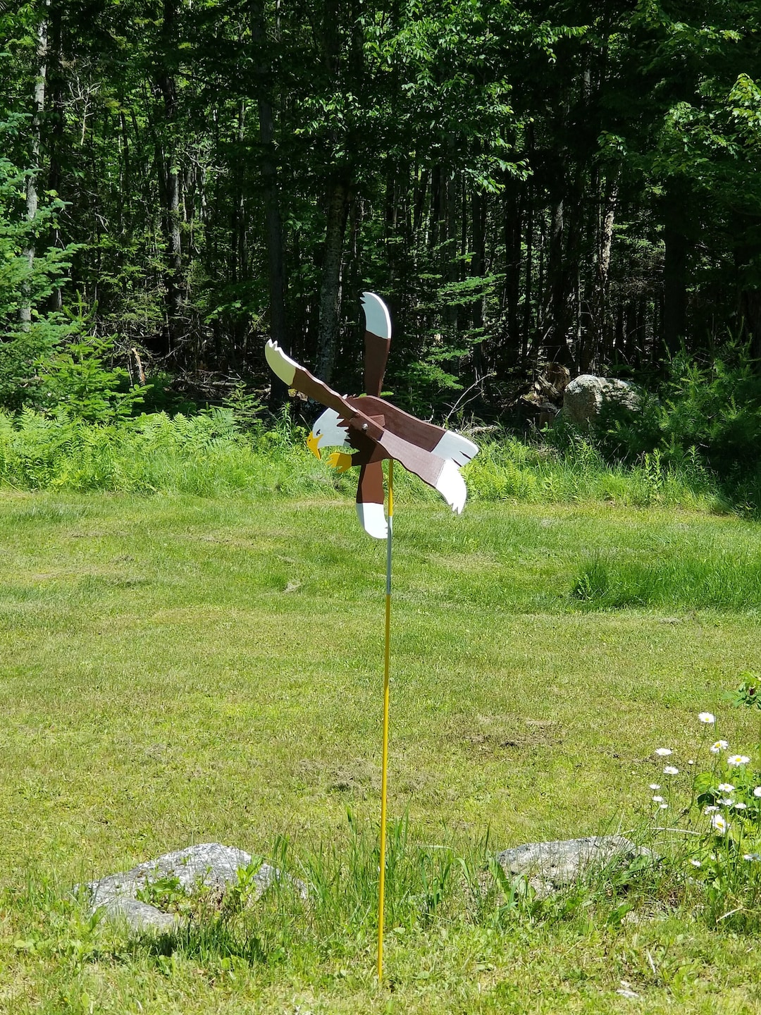Bald Eagle Whirligig, Yard and Garden Wooden Wind Spinner, Folk Art - Etsy