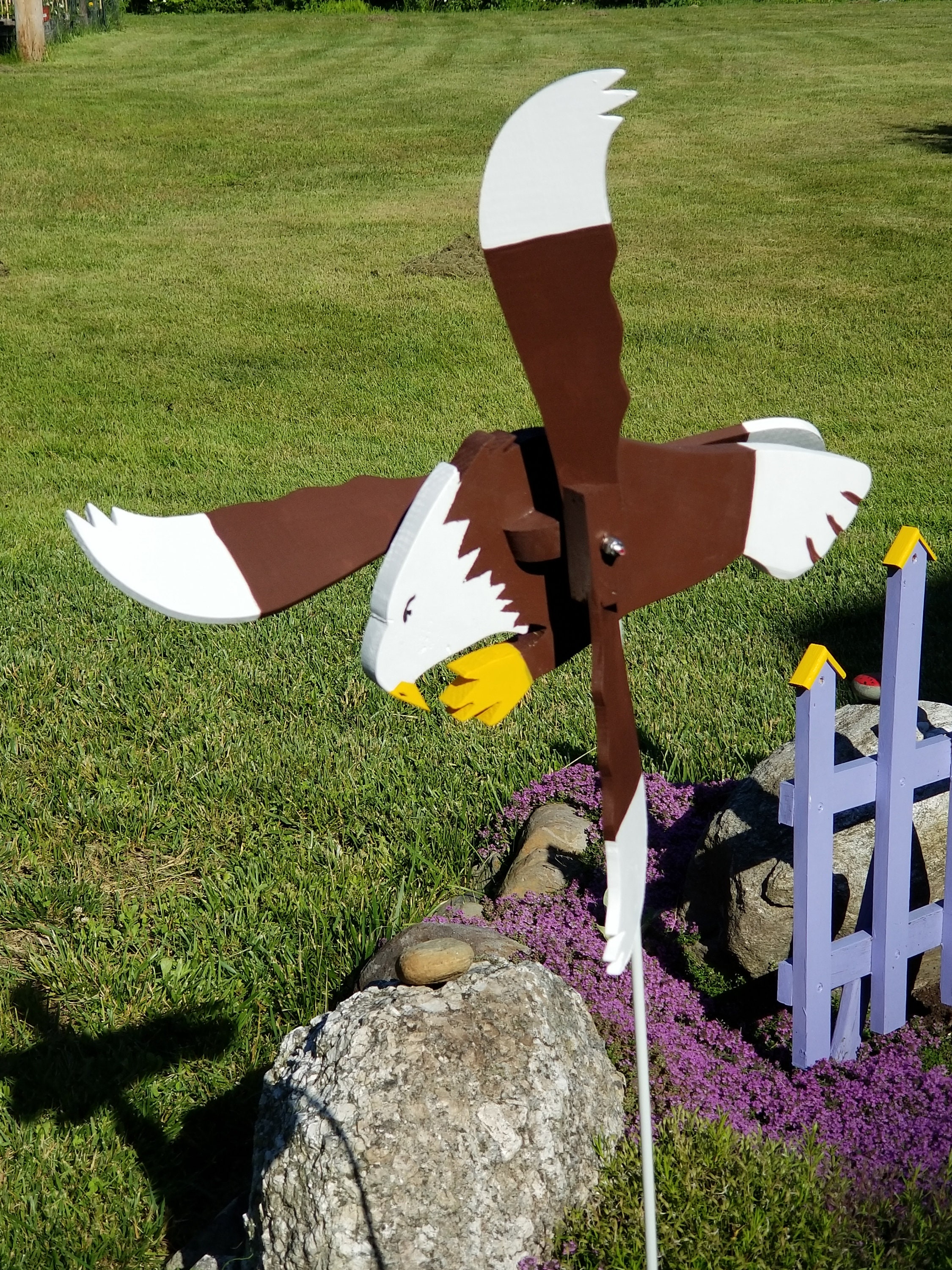 Bald Eagle Whirligig, Yard and Garden Wooden Wind Spinner, Folk Art - Etsy