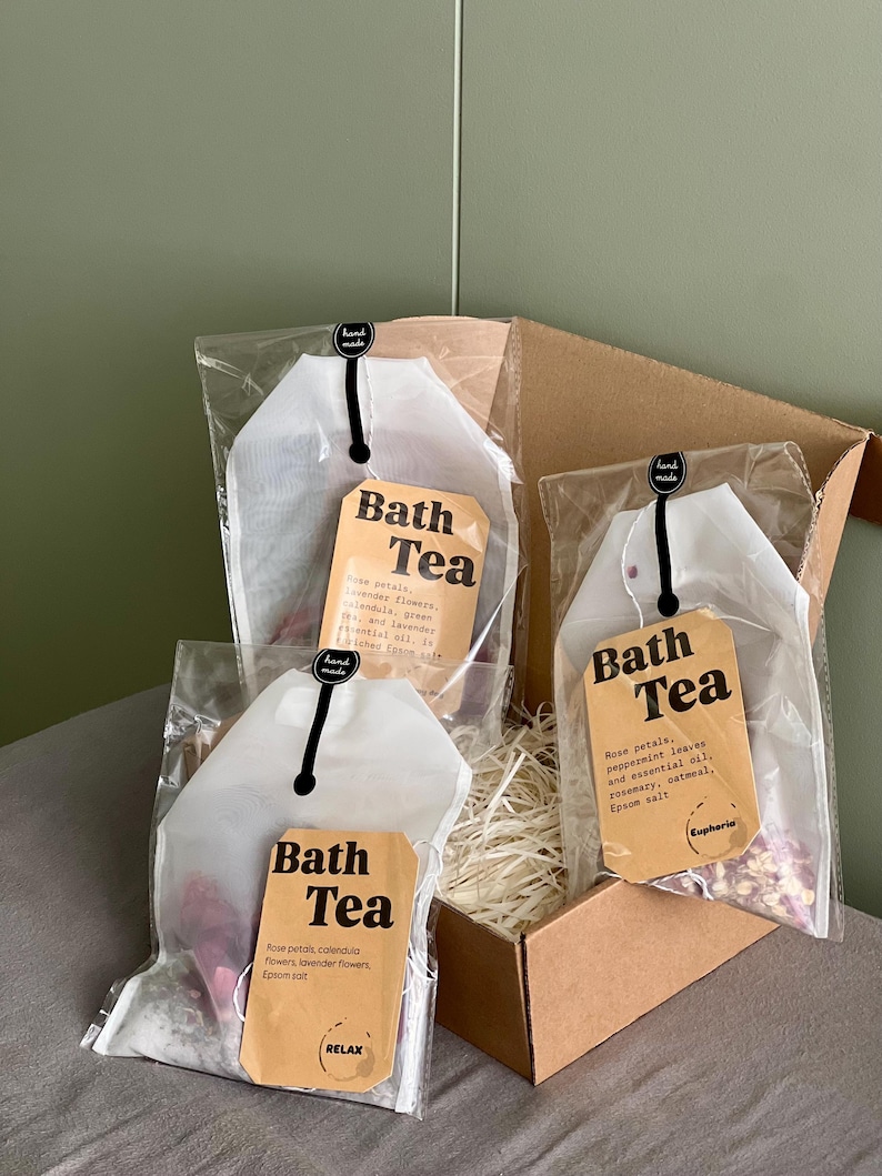 Herbal Bath Tea Bags: Aromatherapy Bath Soak, Epsom Salt - Etsy