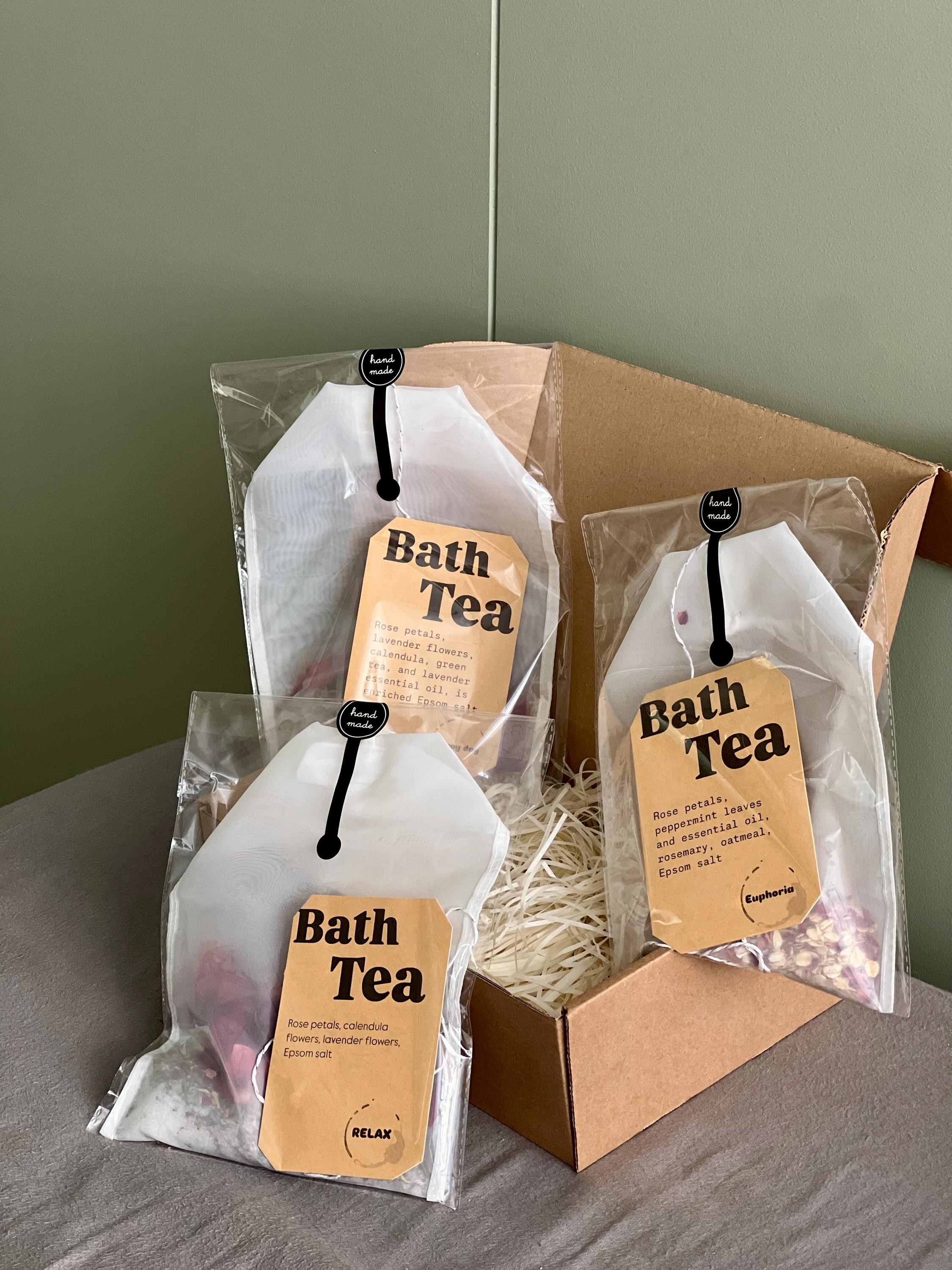 Bath Tea Bags, Bath Favors, Herbal Bath Soak, Gift for Women, Gift for ...