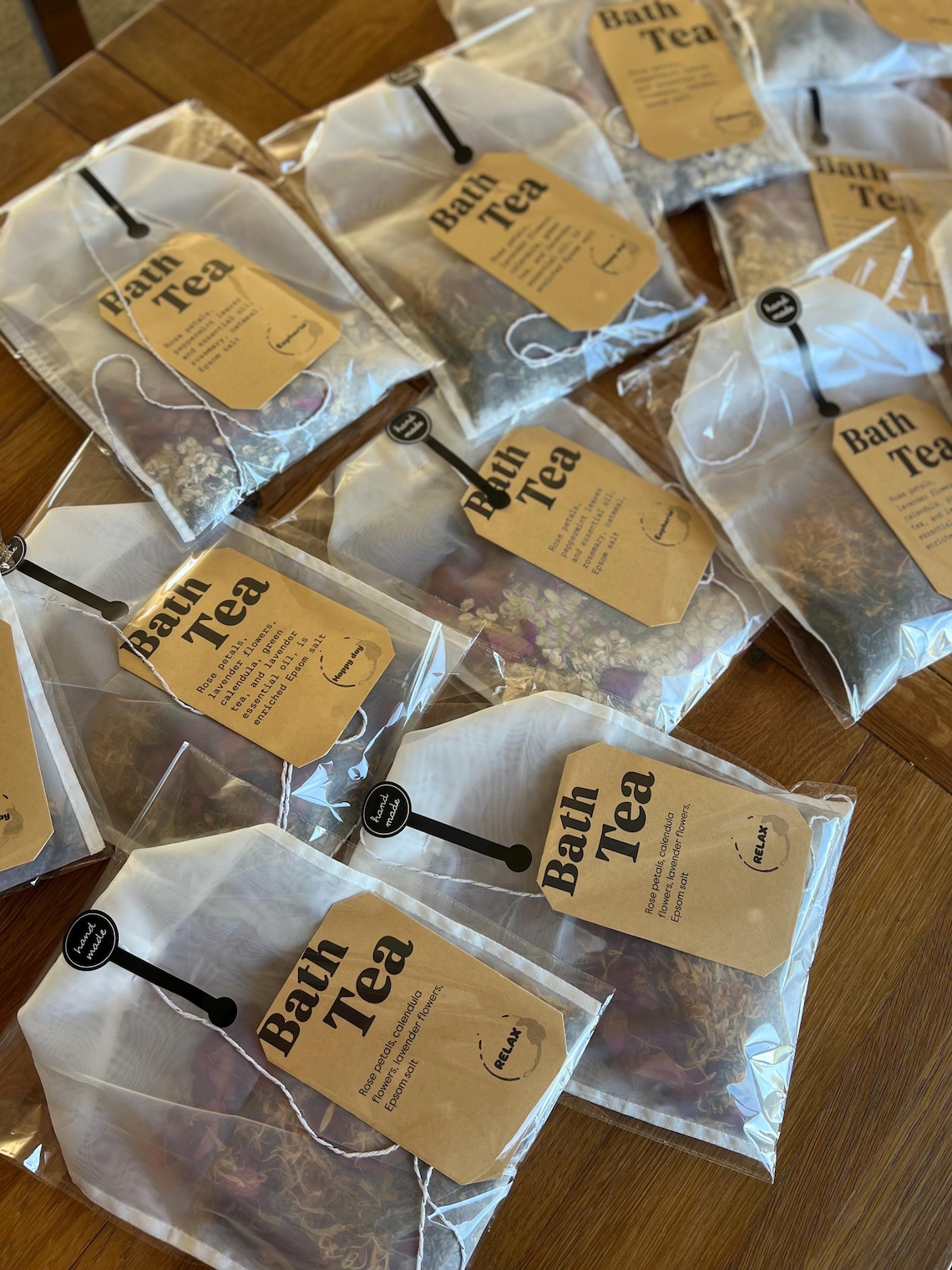 Handmade Herbal Bath Tea Bags: Natural Bath Soak Favors - Etsy