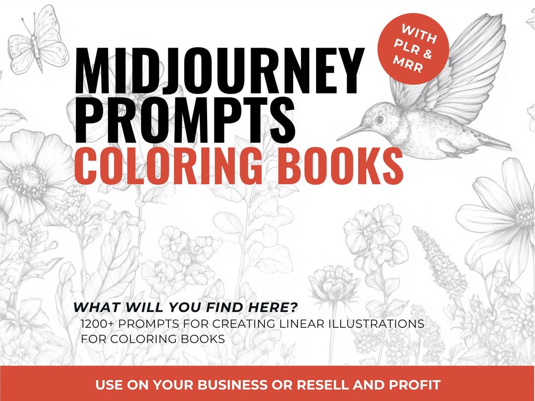 1200+ AI Coloring Page Prompts: Mandalas, Animals, Fantasy (PLR & MRR ...