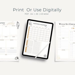 ADHD Witchy Planner Digital Download | Printable Journal | Moon Rituals ...