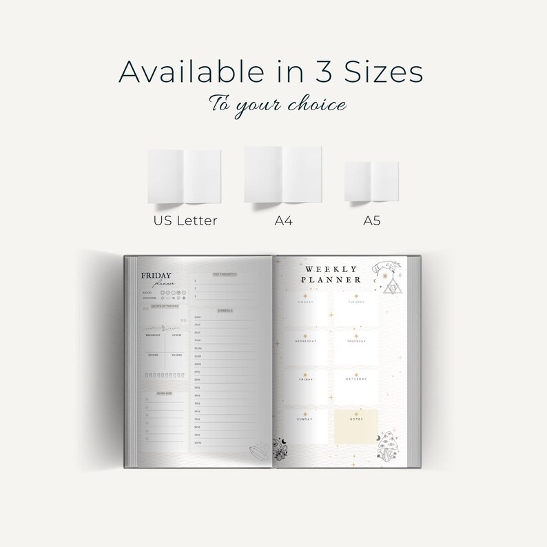 ADHD Witchy Planner Digital Download | Printable Journal | Moon Rituals ...