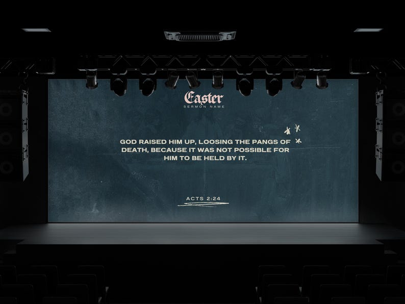 Editable Easter Church Graphics: Canva Templates for Sermon, Social ...