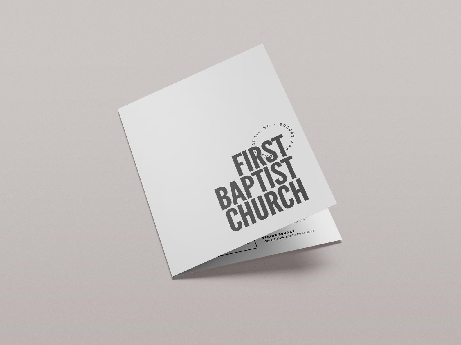 Printable Church Bulletin Template | Bifold Canva Layout (digital ...