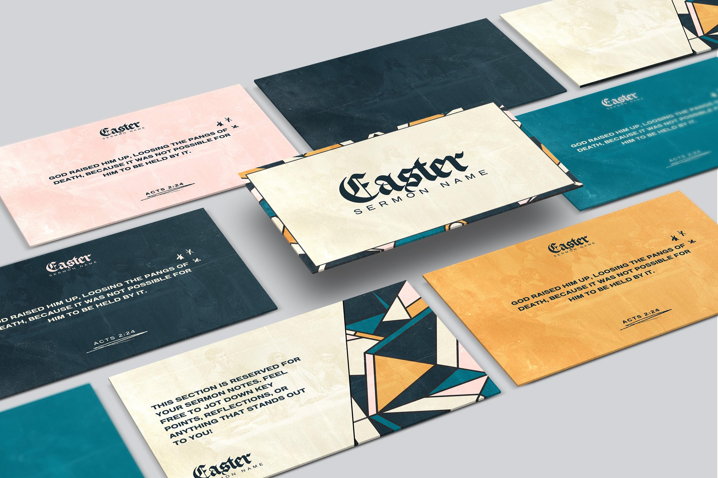 Editable Easter Church Graphics: Canva Templates for Sermon, Social ...