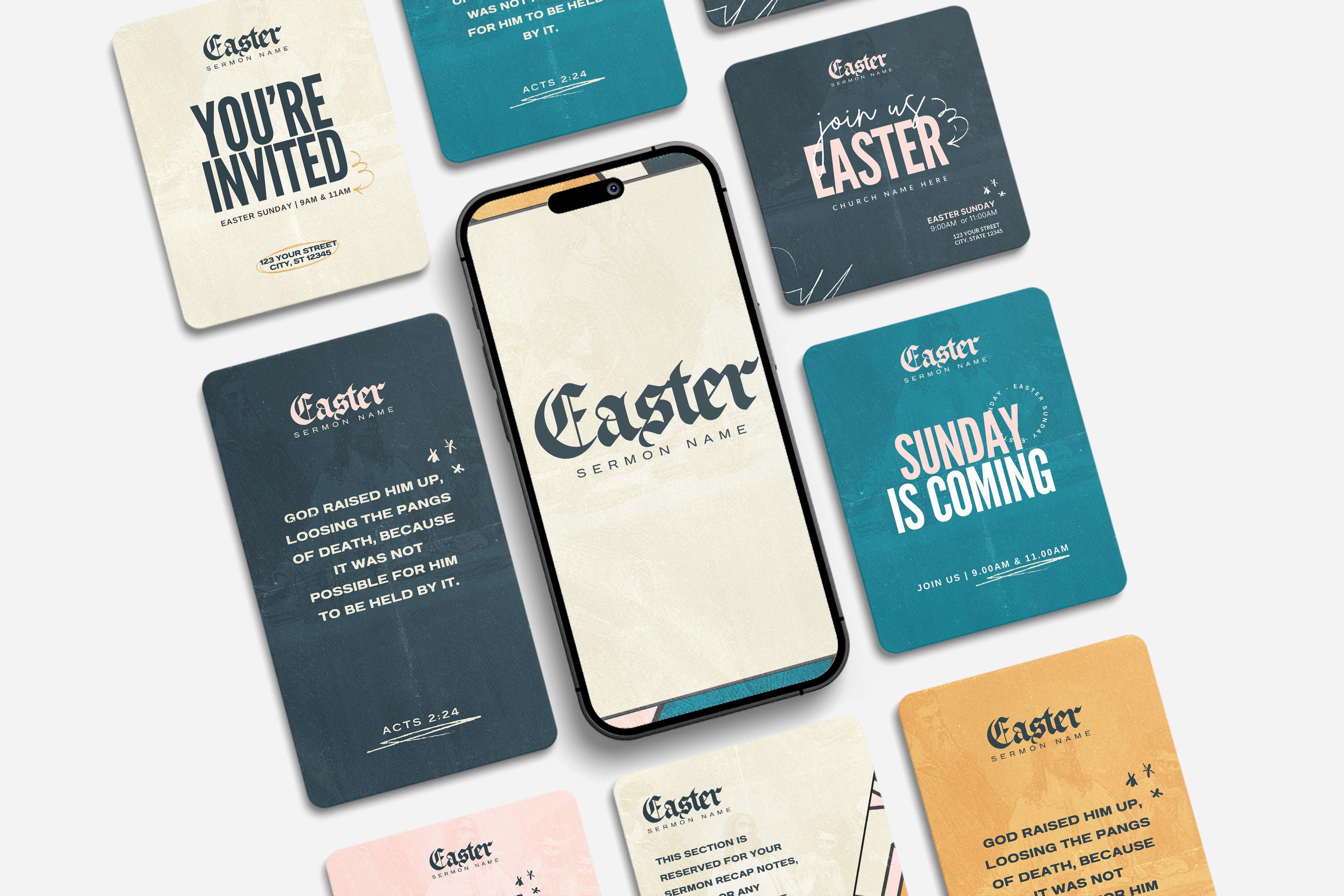 Editable Easter Church Socials: Canva Templates for Social Media ...