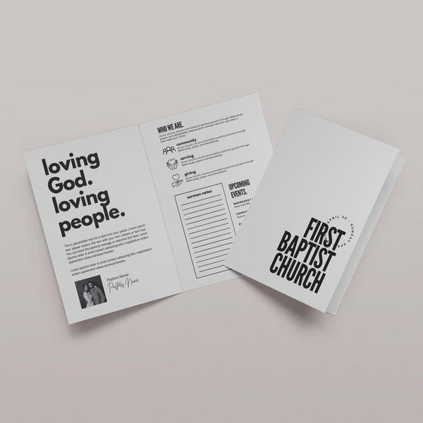 Church Bulletin Covers Black and White - Etsy