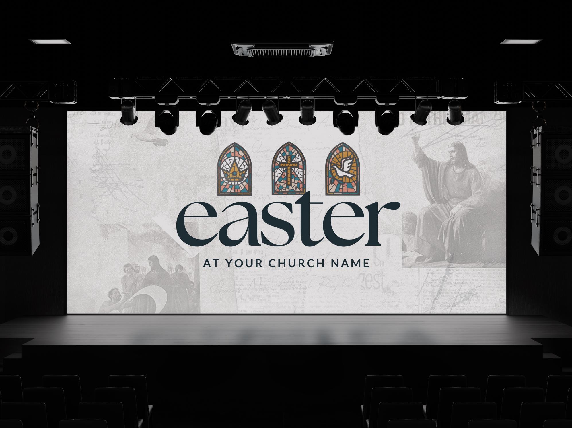 Editable Easter Church Graphics: Canva Template for Easter Sermon - Etsy