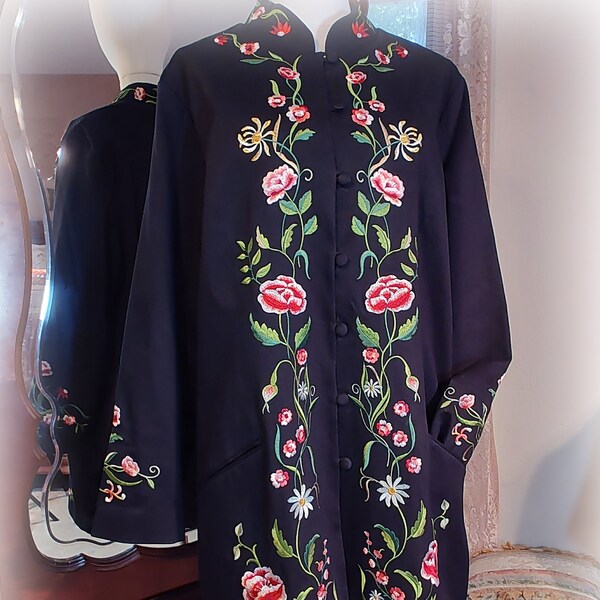 Embroidered Coat - Etsy