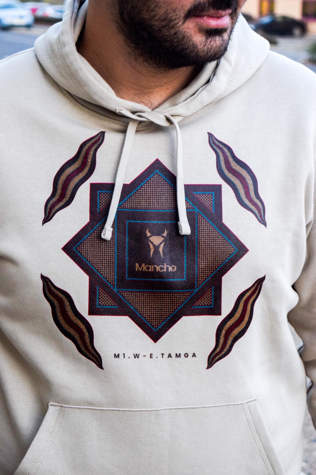 Seljuk Star Hoodie | Turkic Tamga Design | Organic Cotton Beige - Etsy UK