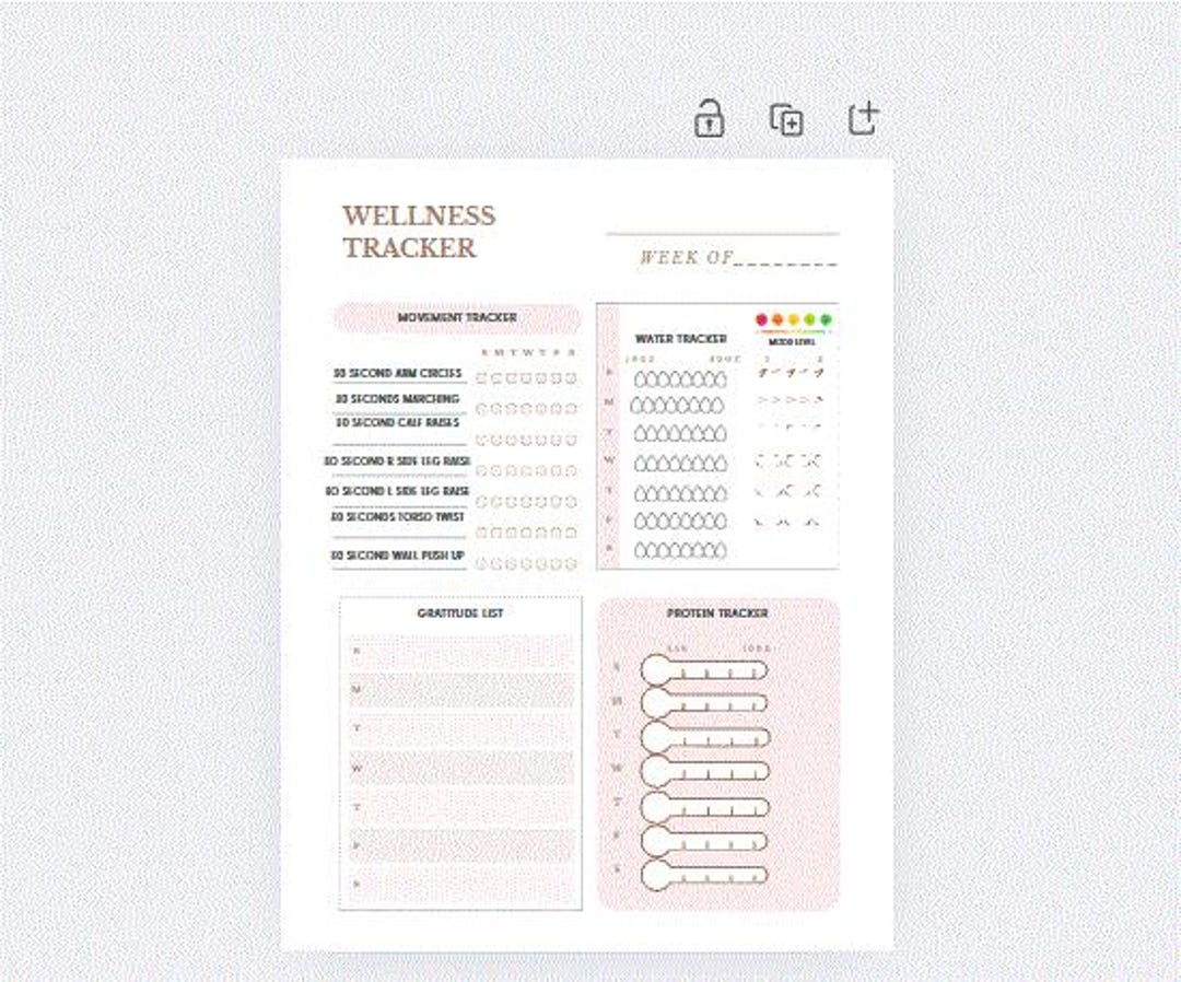 Wellness Tracker - Etsy
