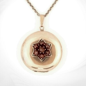 Vintage Round Garnet Star Locket NM230909 - Etsy