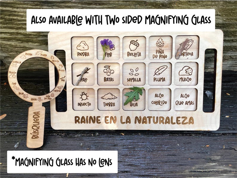 Spanish Outdoor Scavenger Hunt Board | Toddler Play | Montessori ...