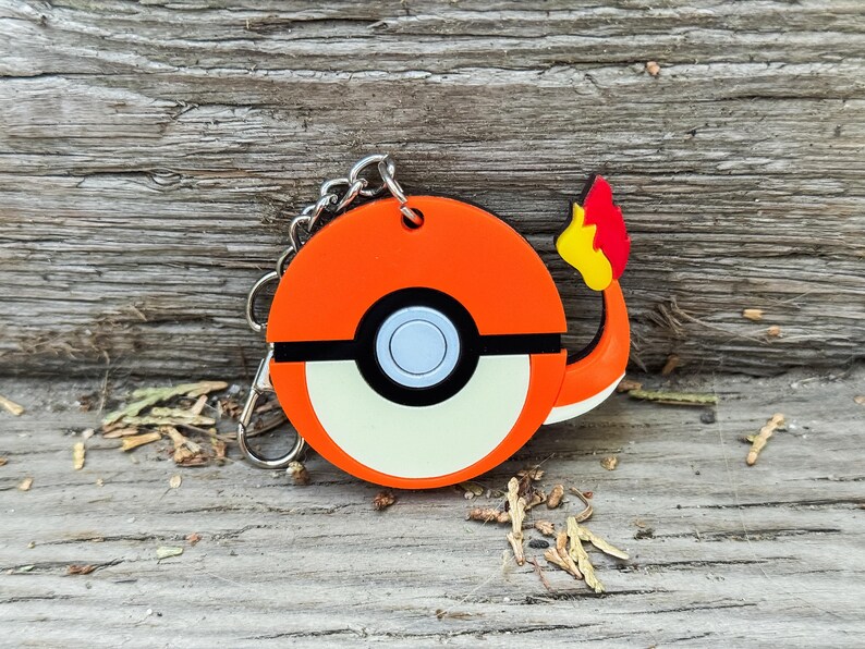 Pokeball Starters Inspired Pokemon Backpack Tag | Keychain | Pokemon ...