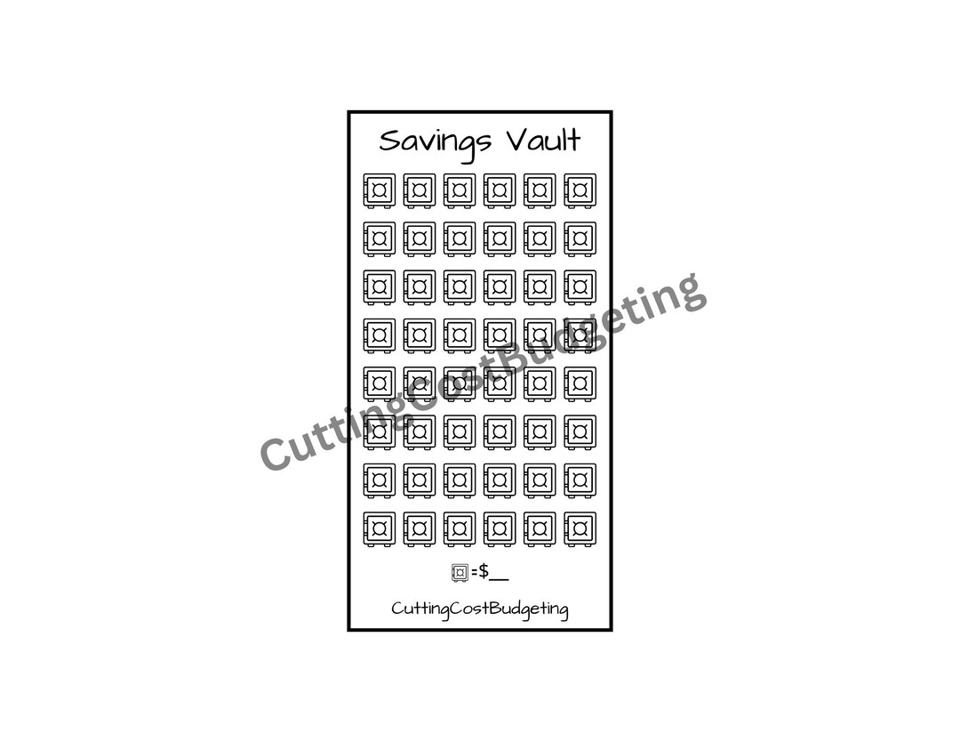 Savings Vault Savings Tracker *digital Download* - Etsy