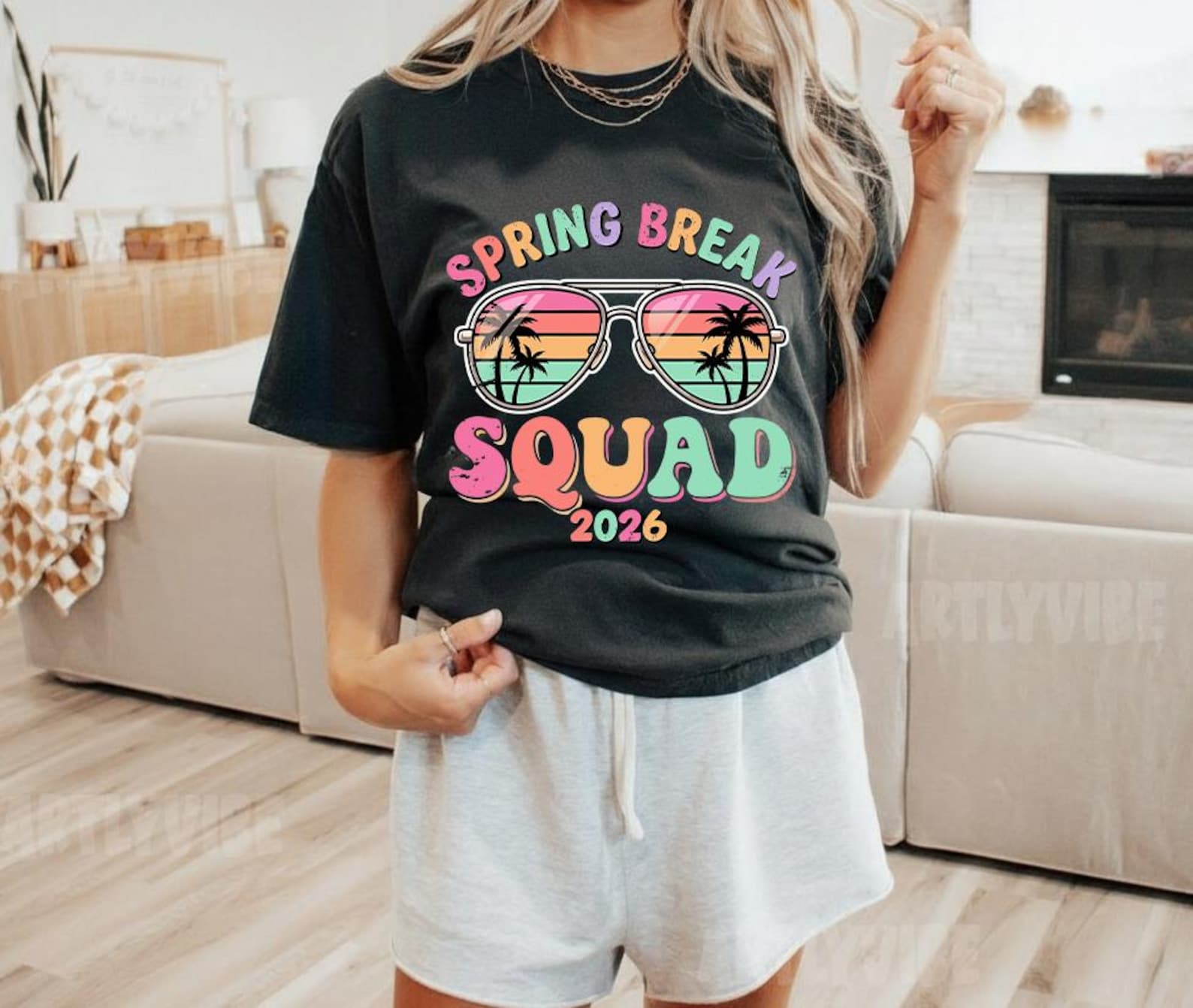 Spring Break Squad 2026 PNG, Retro Sunglasses Beach Design, Vacation ...