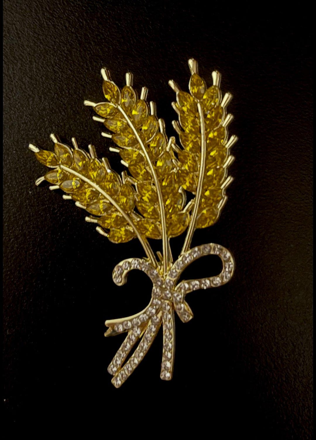 Golden Harvest – Gold Wheat Brooch, Symbol of Prosperity & Success ...