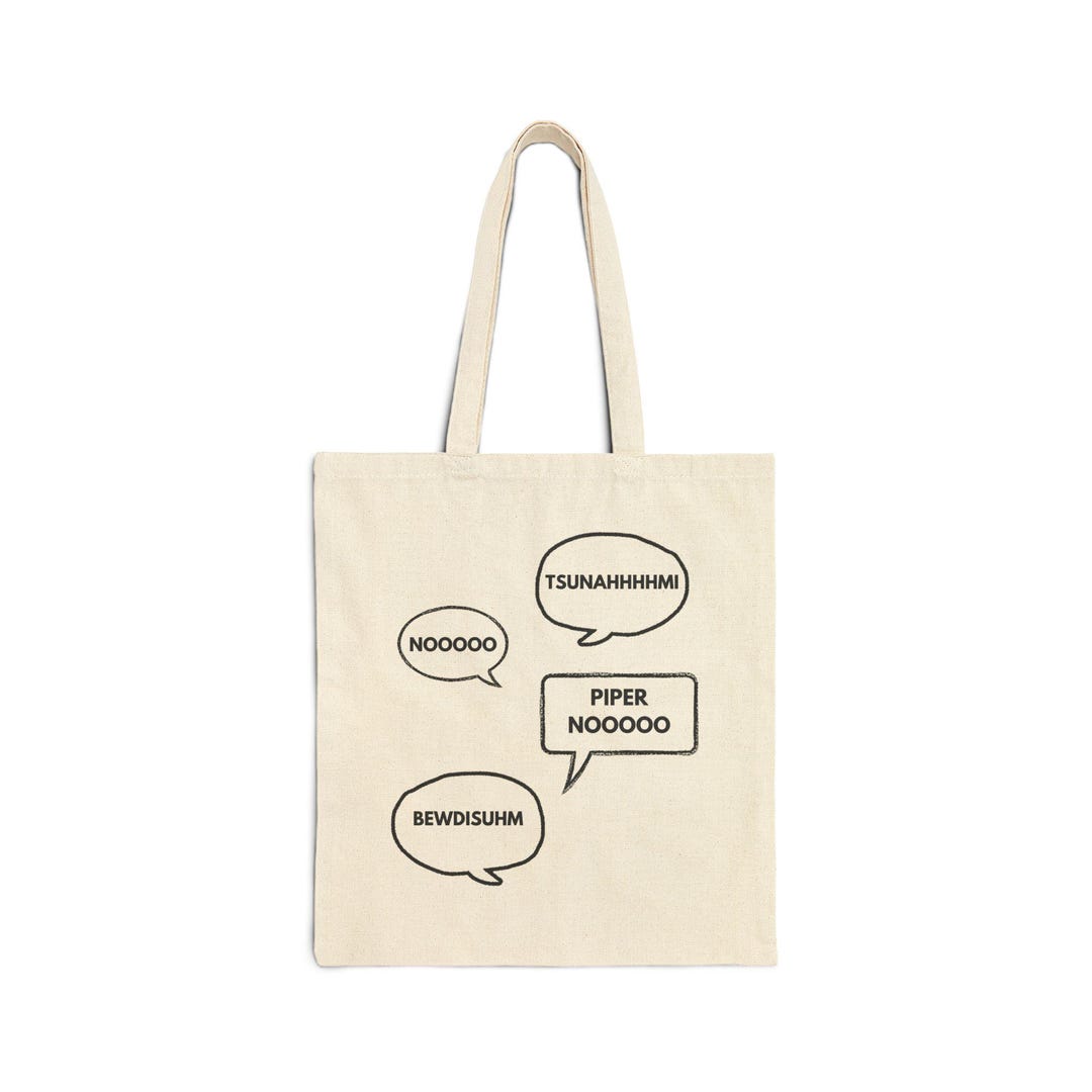 Tsunami Piper Nooo Meme Tote Bag Inspired by White Lotus | Funny Viral ...