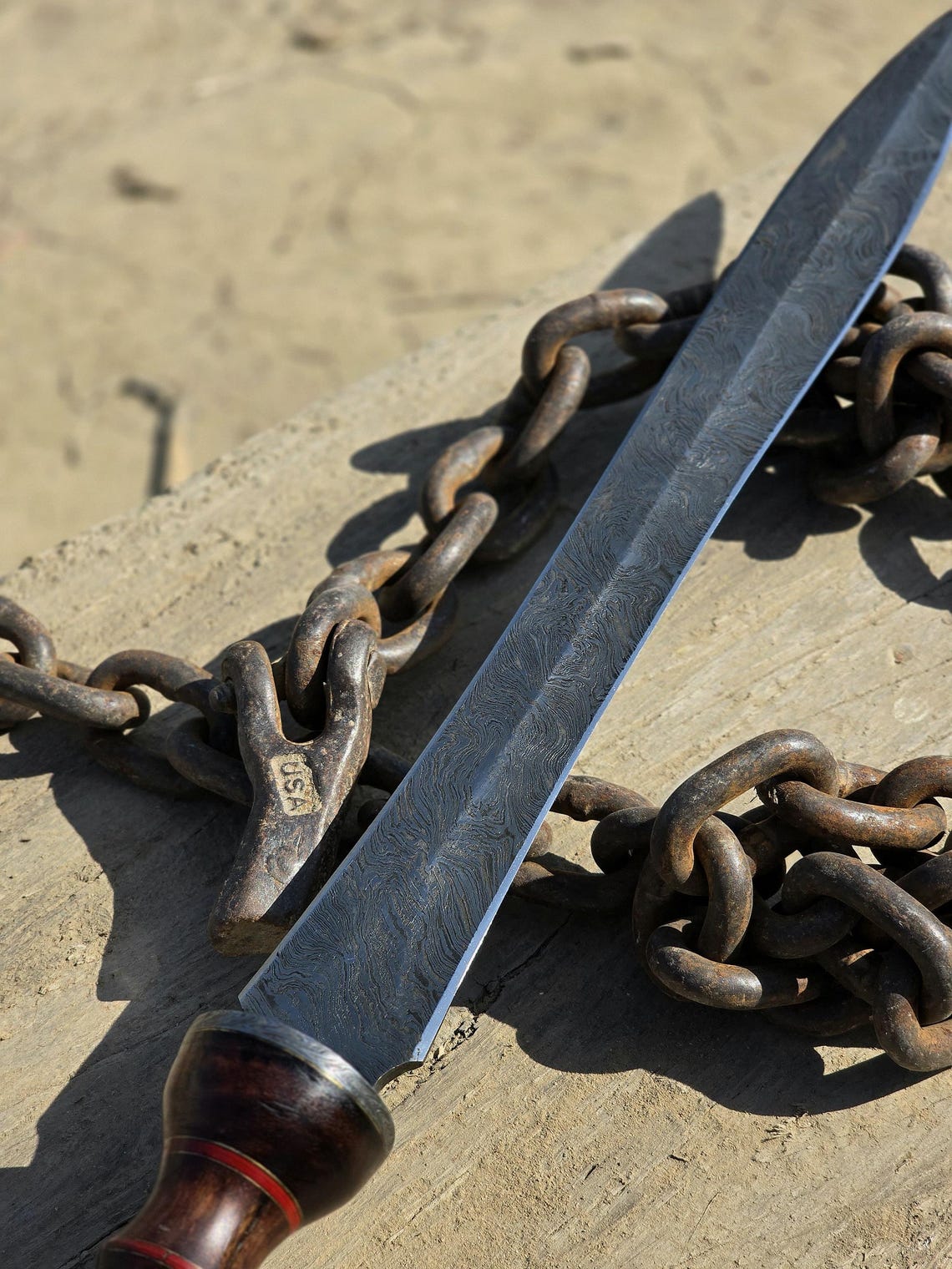 Hand-forged Damascus Roman Gladius Sword – Authentic Design With Wooden ...