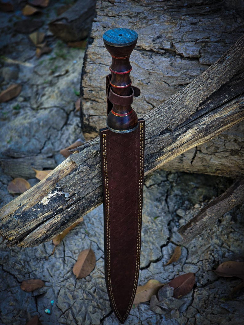 Hand-forged Damascus Roman Gladius Sword – Authentic Design With Wooden ...
