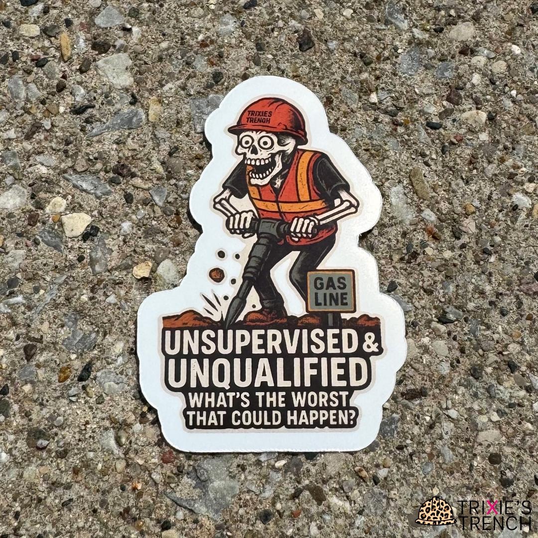 Blue Collar Construction Skeleton Sticker: Waterproof Vinyl Decal - Etsy
