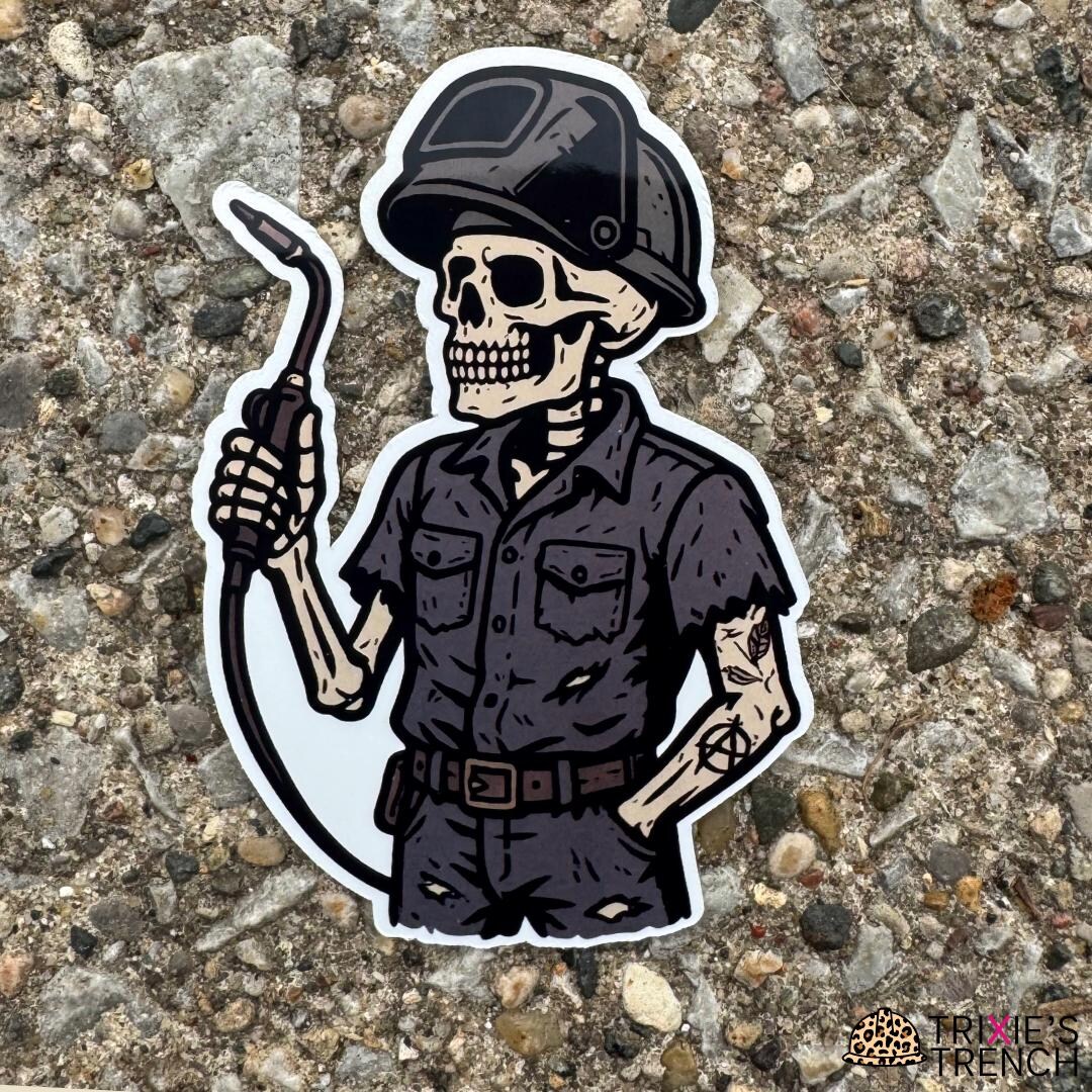 Sticker and Decals | Welding Skeleton | Waterproof High Gloss Vinyl ...