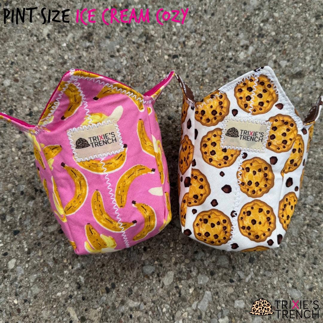 Handmade Pint Size Ice Cream Cozy: Insulated Print Selection - Etsy
