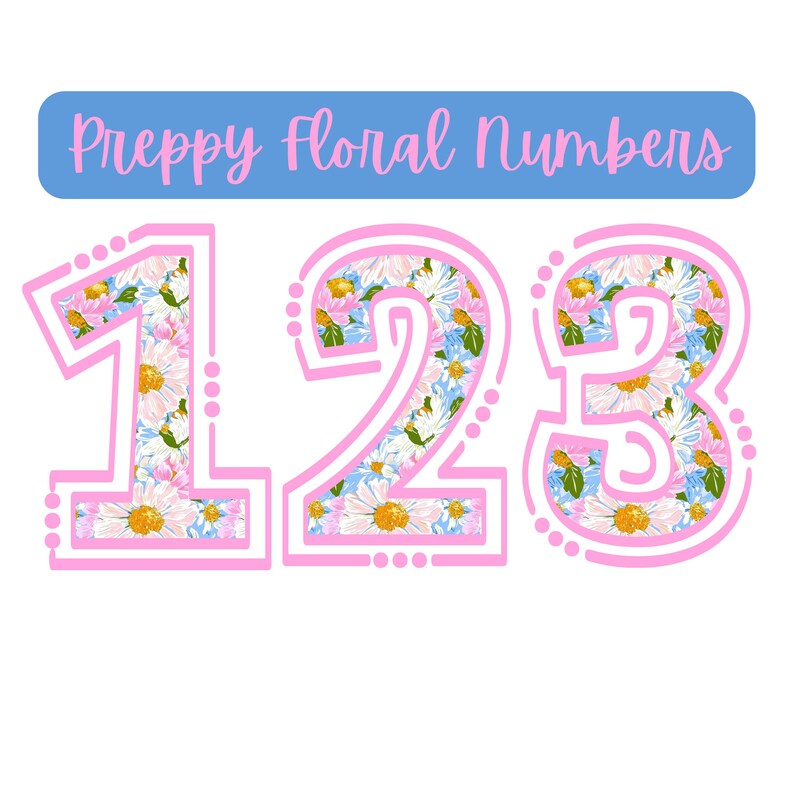 Preppy Floral Alphabet Colorful PNG | Custom Canva Letters Outline Dots ...