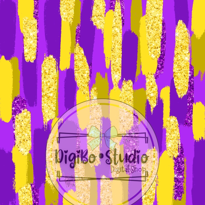 Purple Gold Paint Brushstroke Digital Pattern | LSU Football | College ...
