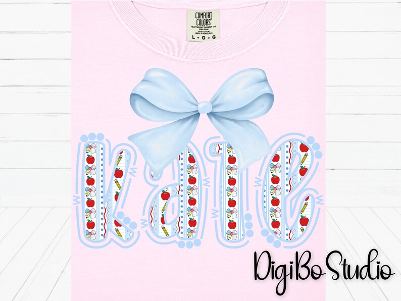 Preppy Back to School Full Alphabet PNG Design | Vertical Lines ...