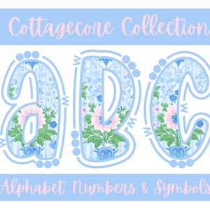 Cottagecore Alphabet PNG | Custom Canva Outline Dots | Tshirts Tumblers ...