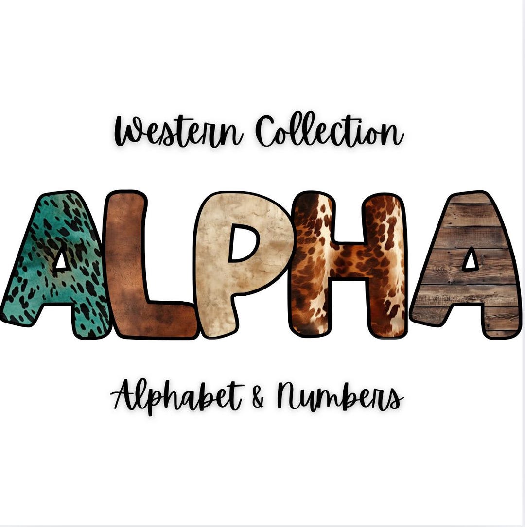 Custom Canva Doodle Bubble Alpha Letters Bundle | Western Tribe ...