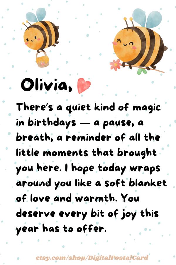 Personalized Digital Greeting Card | Happy_birthday_card_cute_hap_bee ...