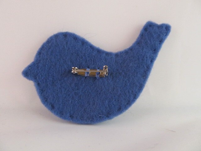 Blue Bird Brooch-felt Pin - Etsy
